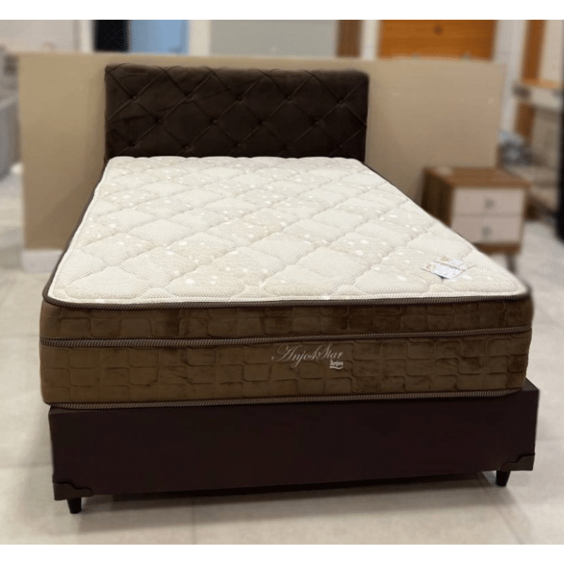 COLCHÃO CASAL STAR D28 + BASE SIMPLES - ANJOS - Atacadão dos Móveis RJ