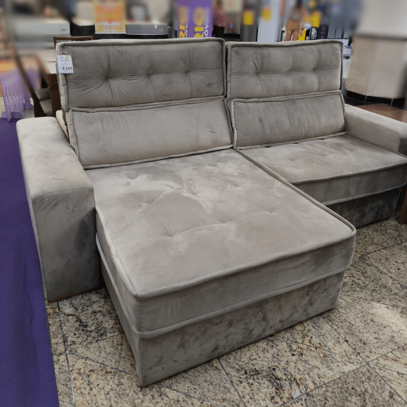 SOFÁ RETRÁTIL RECLINÁVEL DUBAI 2.00 - JC ESTOFADOS - Atacadão dos Móveis RJ